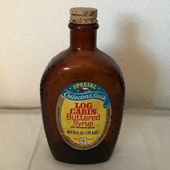 Log Cabin Syrup | Other | Vintage Log Cabin Bicentennial Glass Bottle ...